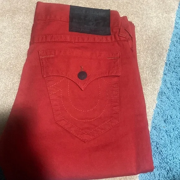 Red True Religion Pants For Men